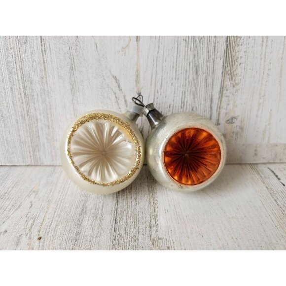 unbranded | Holiday | Vintage Silver Gold Indent Mini Ball Ornament ...